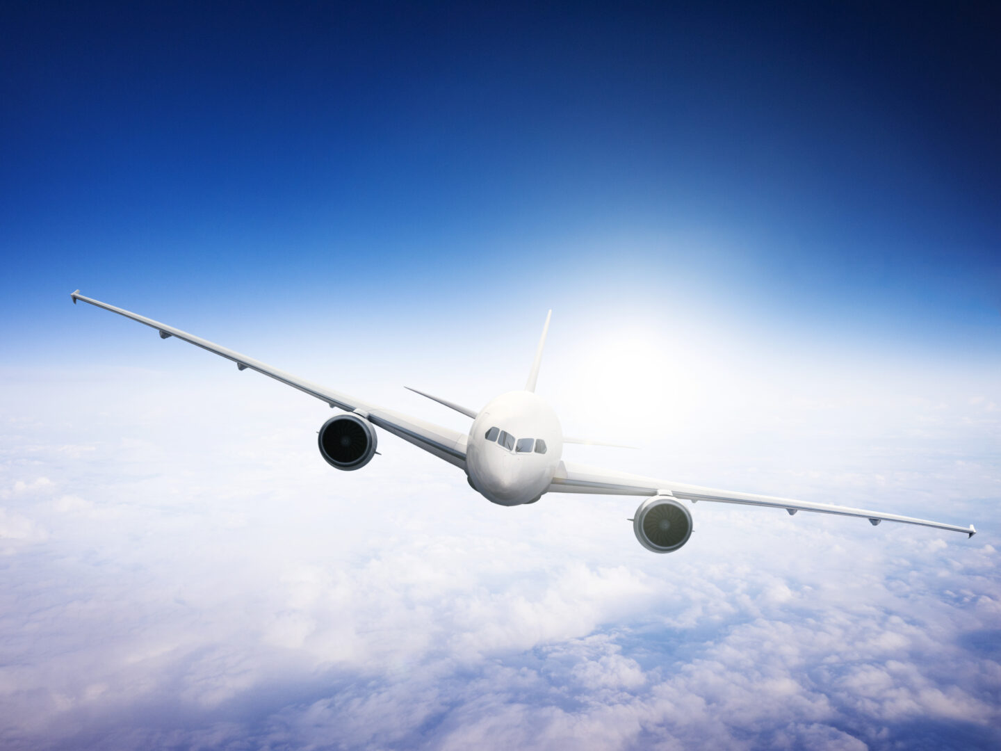 Illustration of a flying airplane | Ultramain Systems